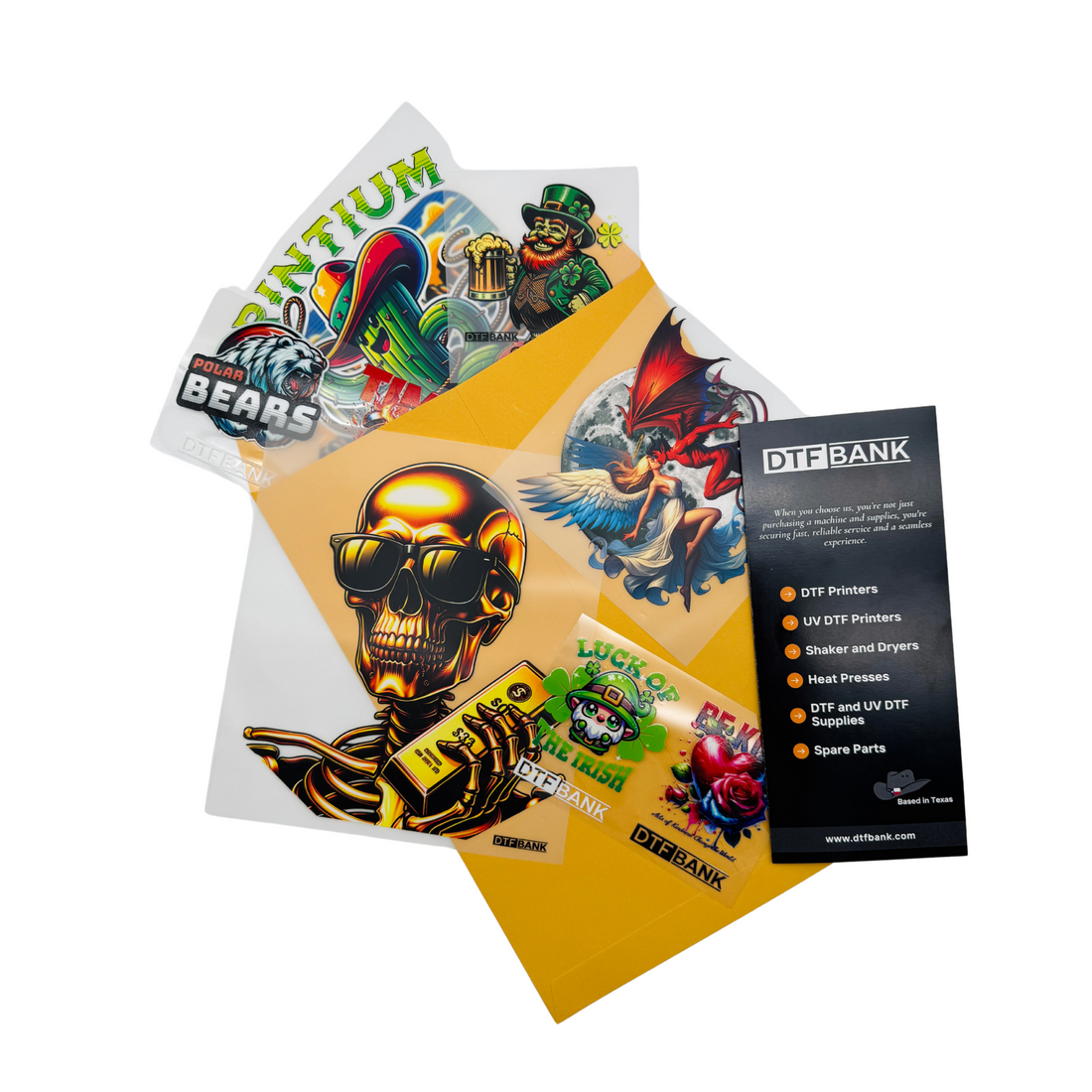 DTF & UV DTF Transfers Sample Pack – Try Before Printing